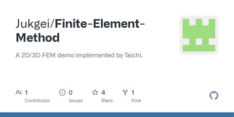 GitHub Jukgei Finite Element Method A 2D 3D FEM Demo Implemented By