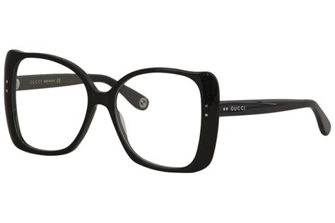 Gucci Womens Eyeglasses Gucci Logo Gg0473o Gg0473o 001 Black Optical Frame 889652202112 Ebay