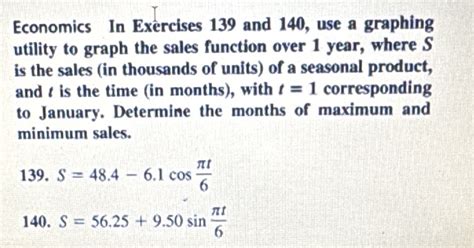 Economics In Exercises 139 And 140 Use A Graphing Utility To Graph The