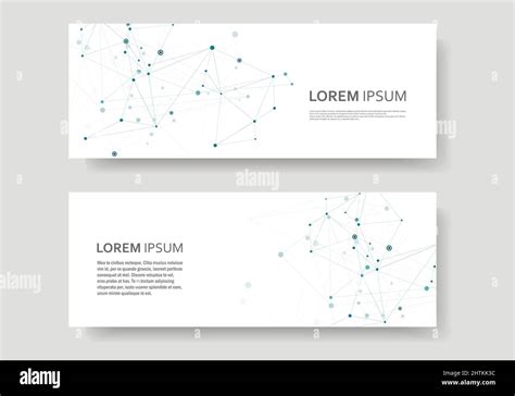 Abstract Connect Background With Connected Lines And Dots Modern Vector Templates Brochure