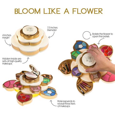 Coralbeau Luxurious Makeup Set For Women Flower Shaped Makeup Kit F