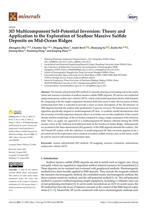 PDF 3D Multicomponent Self Potential Inversion Theory And