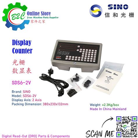 SDS6 2V 2 Axis SINO DRO Counter Digital Read Out For Milling Lathe
