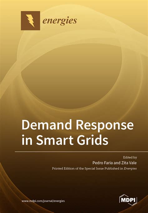 Demand Response In Smart Grids Mdpi Books