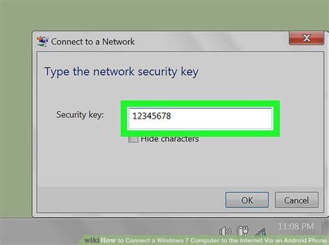 how to connect a windows 7 computer to the internet via an android phone