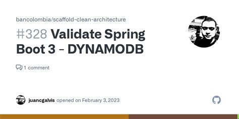 Validate Spring Boot DYNAMODB Issue Bancolombia Scaffold Clean Architecture GitHub