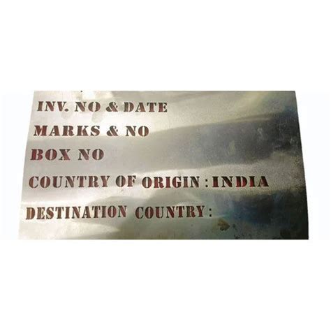 Stainless Steel Metal Stencils At Best Price In Pune Harsh Enterprises