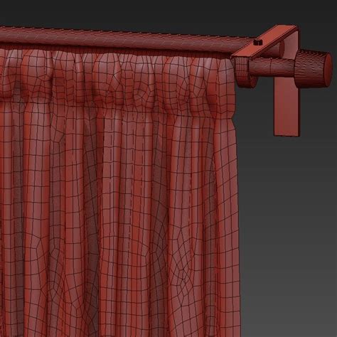얇은 흰색 얇은 명주 그물 커튼 3d 모델 19 Max Unknown Free3d