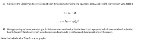 Calculate The Velocity And Acceleration At Each Chegg