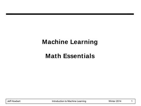 pdf machine learning introduction university of washingtoncourses