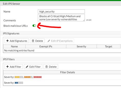 Whitelist Url For Ips Block Malicious Urls Fortinet Community