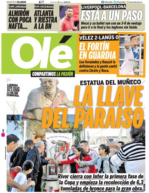 Olé Martes 7 De Mayo De 2019 Infobae