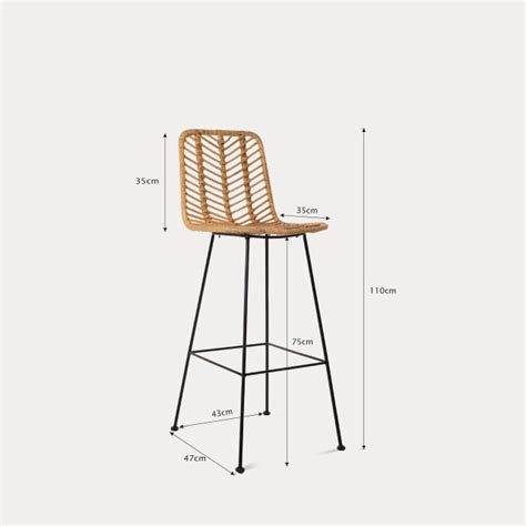 Havana Rattan Barcounter Stool Casa Bella Furniture Uk