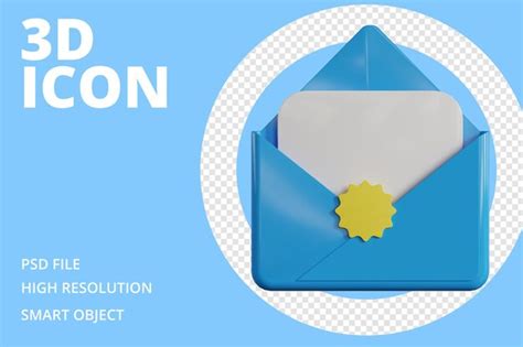 Premium Psd 3d Render Email Message Icon