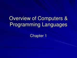 PPT Overview Of Computers Programming Languages PowerPoint