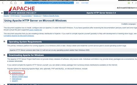 Windows阿帕奇apache服务器安装（d）阿帕奇安装 Csdn博客