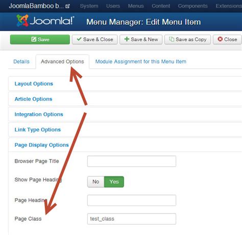 how to use the page class suffix in joomla joomlabamboo blog