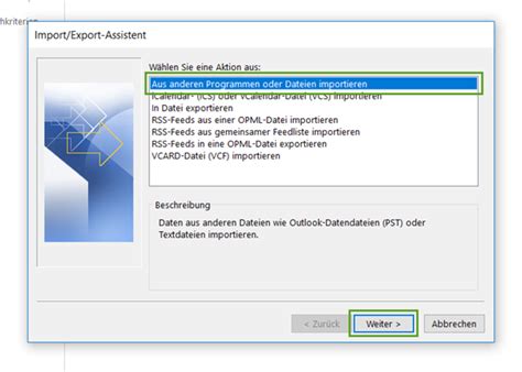 Outlook Windows Postfach Importieren Exportieren Green