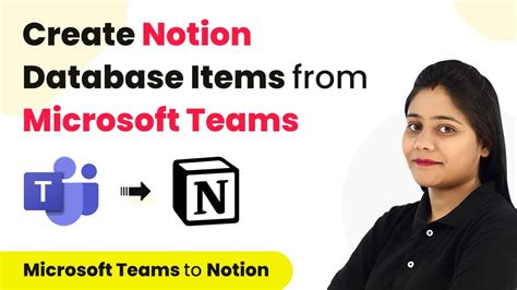How To Create Notion Database Items From Microsoft Teams Notion Ms
