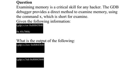 Solved Questionexamining Memory Is A Critical Skill For Any