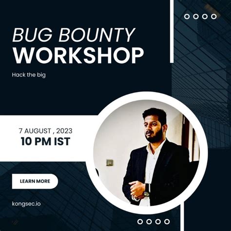 Kongsec On Linkedin 🔍 Calling All Bug Bounty Hunters 🚀 Join Our Free Bug Bounty Workshop