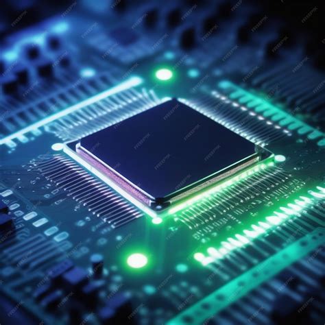 Premium Photo Integrated Microchip Circuit Board For Server Central