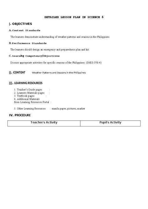 Detailed Lesson Plan Science 5 Reproductive System Beed 3 A Detailed Lesson Plan In Science