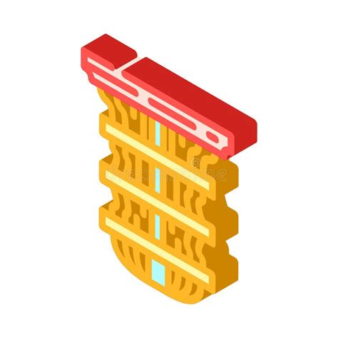 Computer Quantum Technology Isometric Icon Vector Illustration Stock