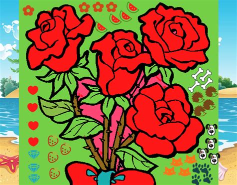 Dibujo De Ramo De Rosas Pintado Por En El Día 13 09 17 A