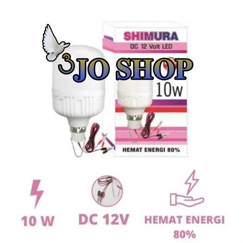 Bohlam Lampu LED DC Watt Volt Jepit Aki Kabel Shimura Lazada Indonesia