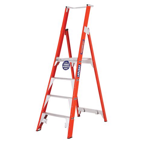 Fibreglass Platform Step Ladder Standard Range Ladamax