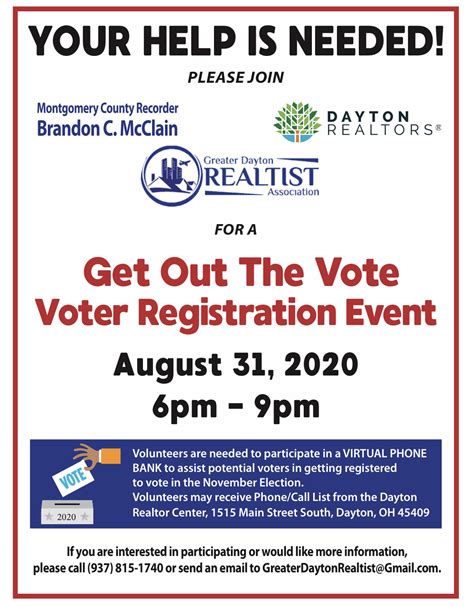 Get Out The Vote Voter Registration Event Trotwood Ohio
