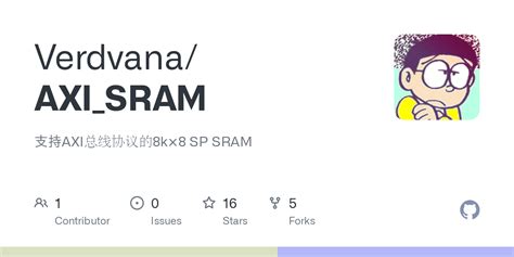 Github Verdvanaaxisram 支持axi总线协议的8k×8 Sp Sram