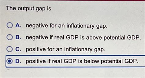 solved the output gap isa ﻿negative for an inflationary