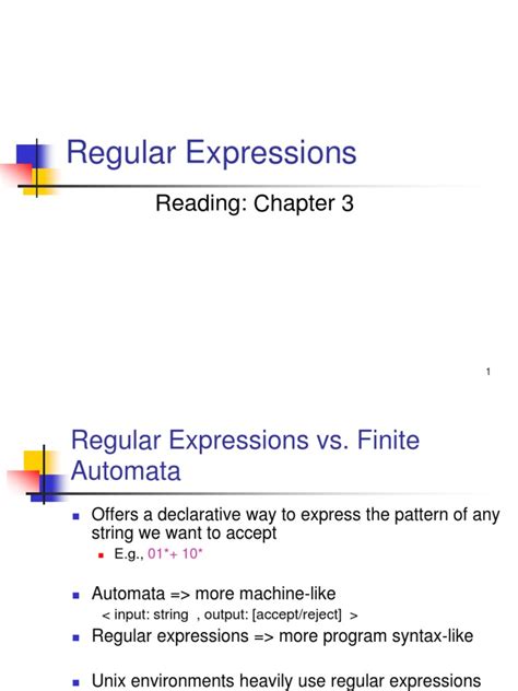 Regular Expressions Reading Chapter 3 Pdf Regular Expression