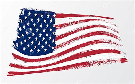 挥动的旗子美利坚合众国 美国独立日刷子冲程背景的例证波浪美国国旗 向量例证 插画 包括有 庆祝 图标 112422221