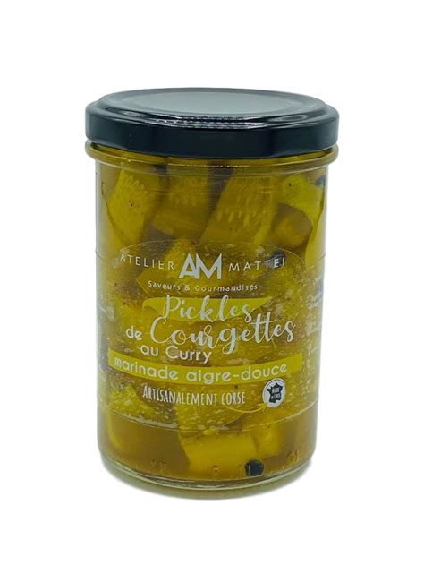 Pickles De Courgettes Au Curry Atelier Mattei La Bonne Maison Corse