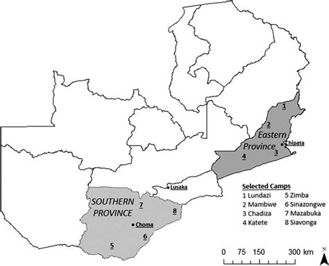 Location Of Camps For Fieldwork Source Authors Geodata