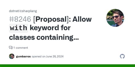 Proposal Allow With Keyword For Classes Containing Constructor Expecting Itself Issue