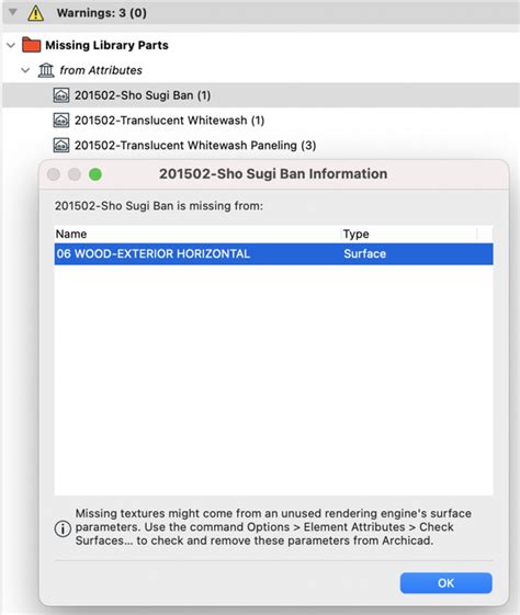 go to surface from library loading report graphisoft community