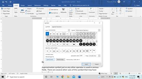 What Is Approximation Symbol
