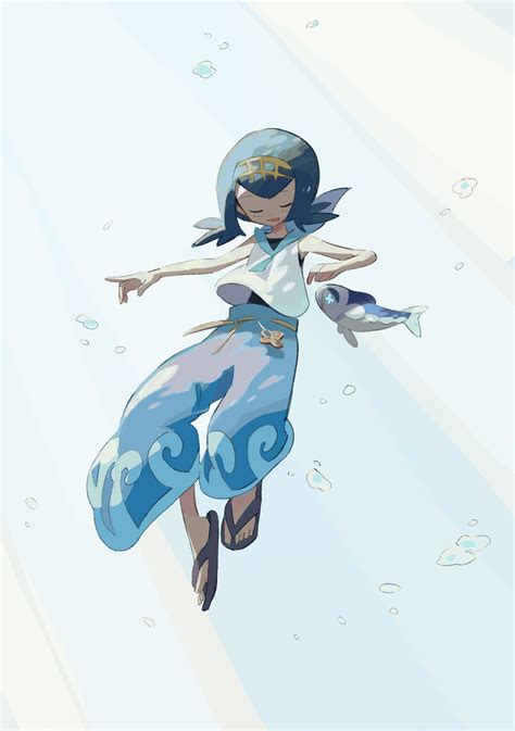 Lana Wishiwashi And Wishiwashi Pokemon And 1 More Drawn By Ototoi