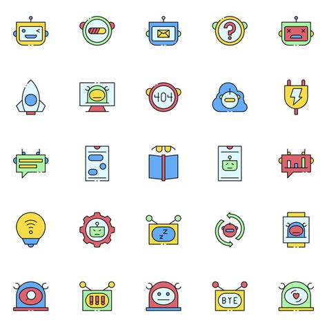 Colored Chatbot Icons