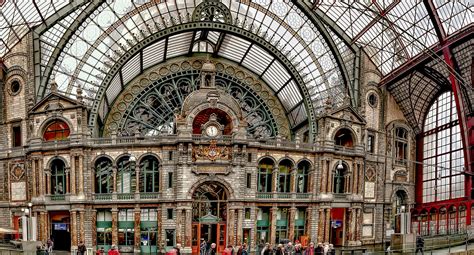 배경 화면 건축물 벨기에 기차역 앤트워프 고양이맨 뒤안 저작권 Duanewmooreallrightsreserved Dsc0277pano 2400x1297