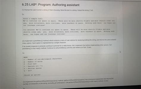 solved 6 25 lab program authoring assistant 1 prompt