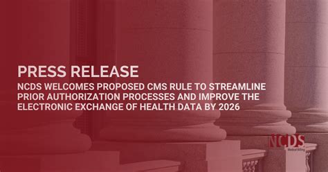 Ncds Welcomes Proposed Cms Rule To Streamline Prior Authorization