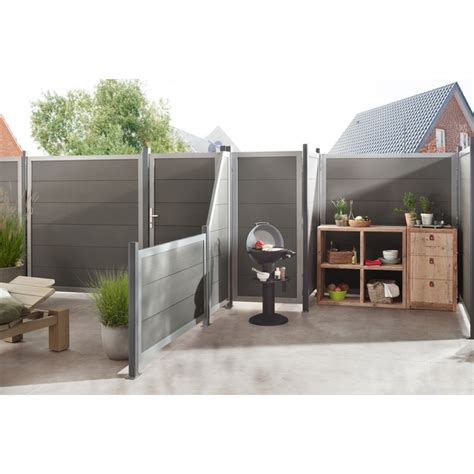 Sichtschutzzaun WPC Anthrazit DESIGN WPC ALU B X H X Cm Standardelement Gerade Von