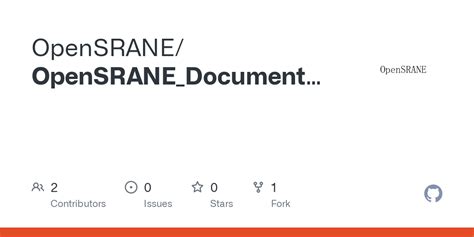 Github Opensraneopensranedocumentation