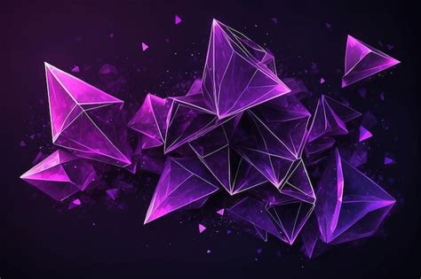 Premium Photo Abstract Geometric Background With Triangular Cells For Design Bright Violet
