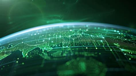 Global Digital Network Technology Visualization Stock Illustration Illustration Of